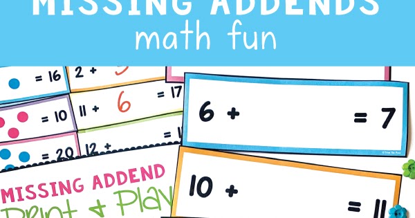 Missing Addend Activities | From the Pond