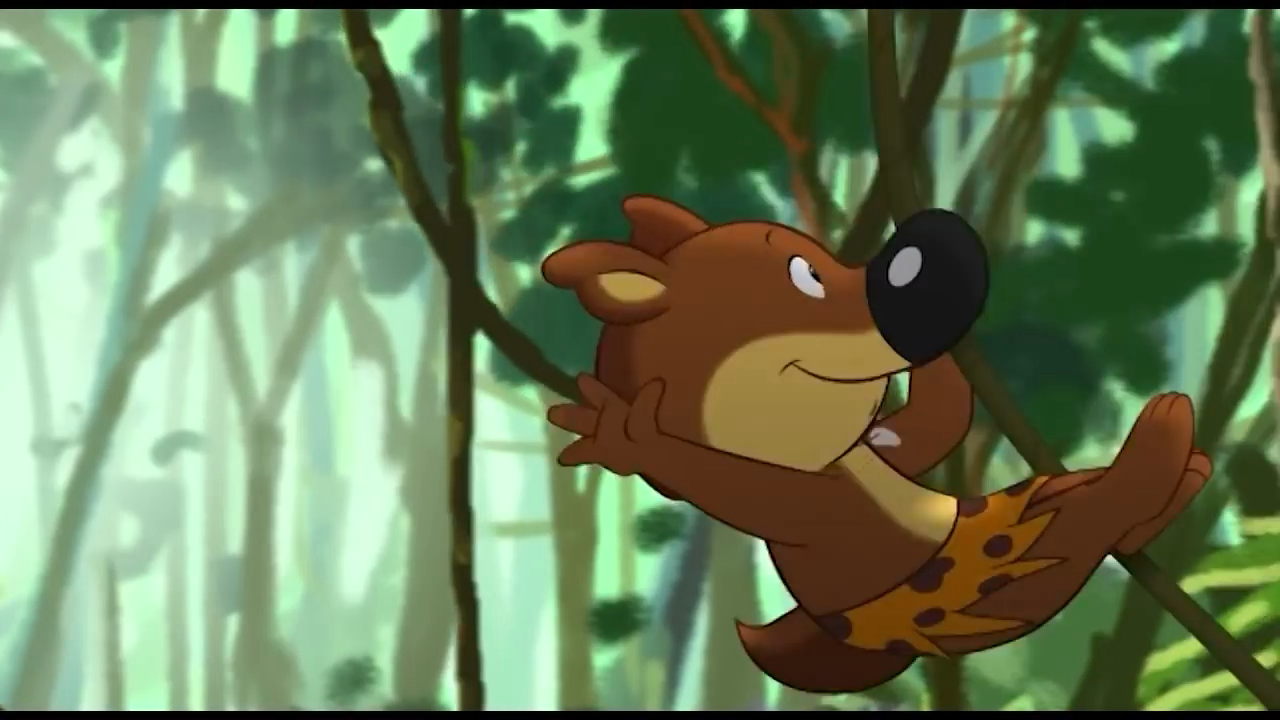 Shirtless Drawn Cartoon Boys: Shirtless Mini Wolf in the Jungle