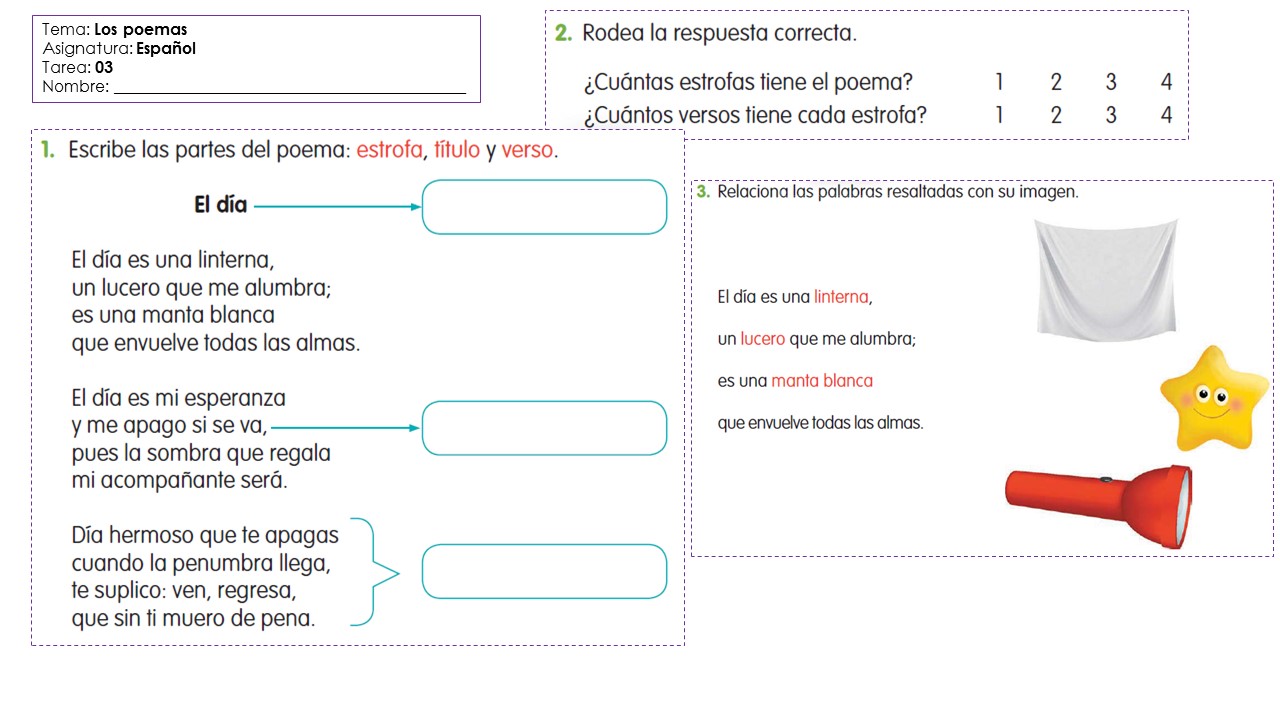 Instituto Juárez 2° Primaria: Tarea: Los poemas