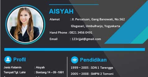 10 Contoh Cv Menarik Menggunakan Word Yang Paling Dicari - Galeri Jobseeker