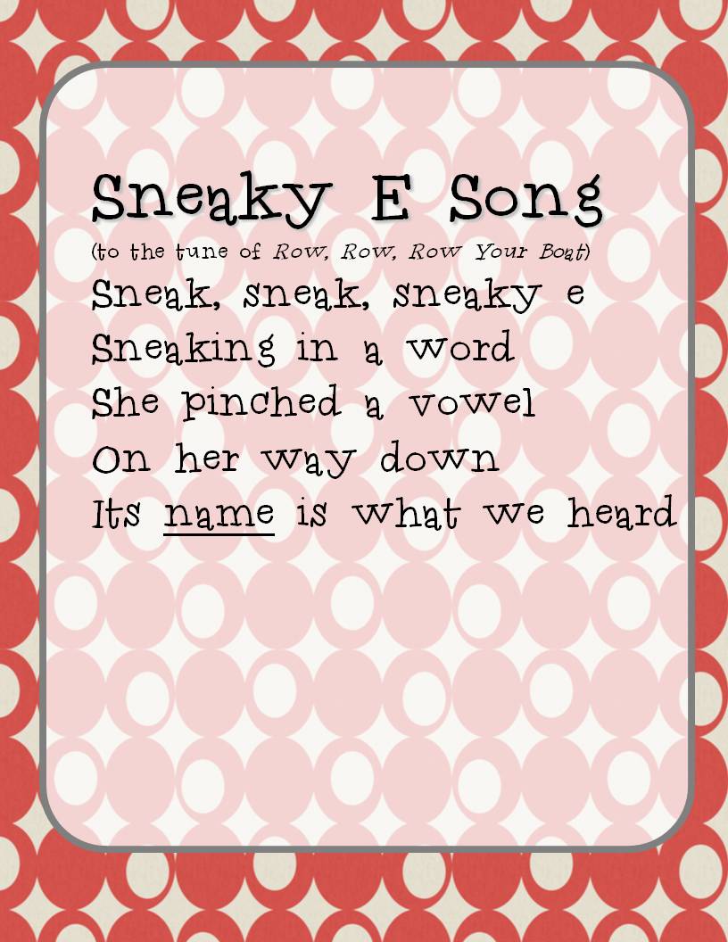 What Happens in 27...: Free Printables: Sneaky E