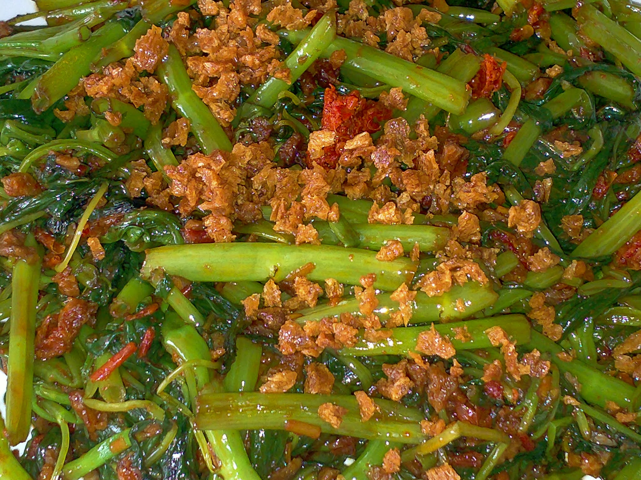 Cooking Pleasure: VEGETARIAN SAMBAL KANGKONG