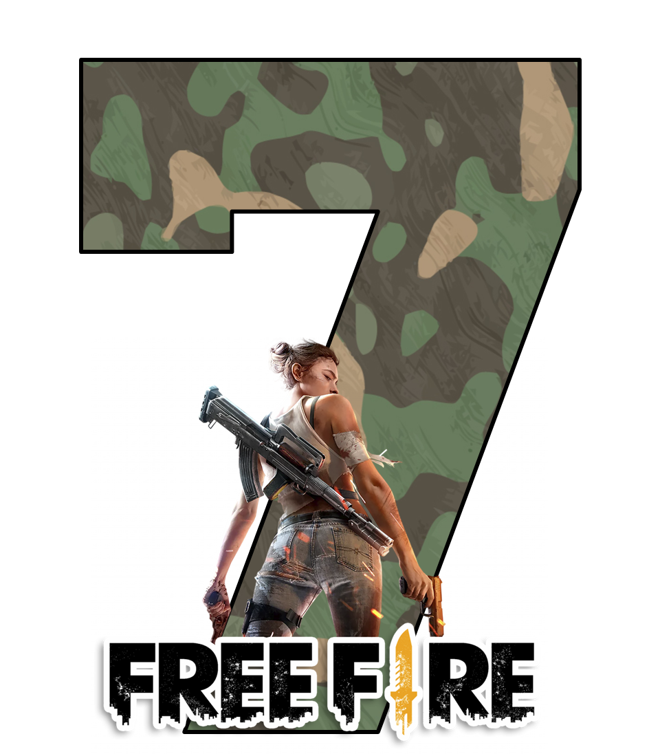 Kits imprimibles gratis : Números de Free Fire