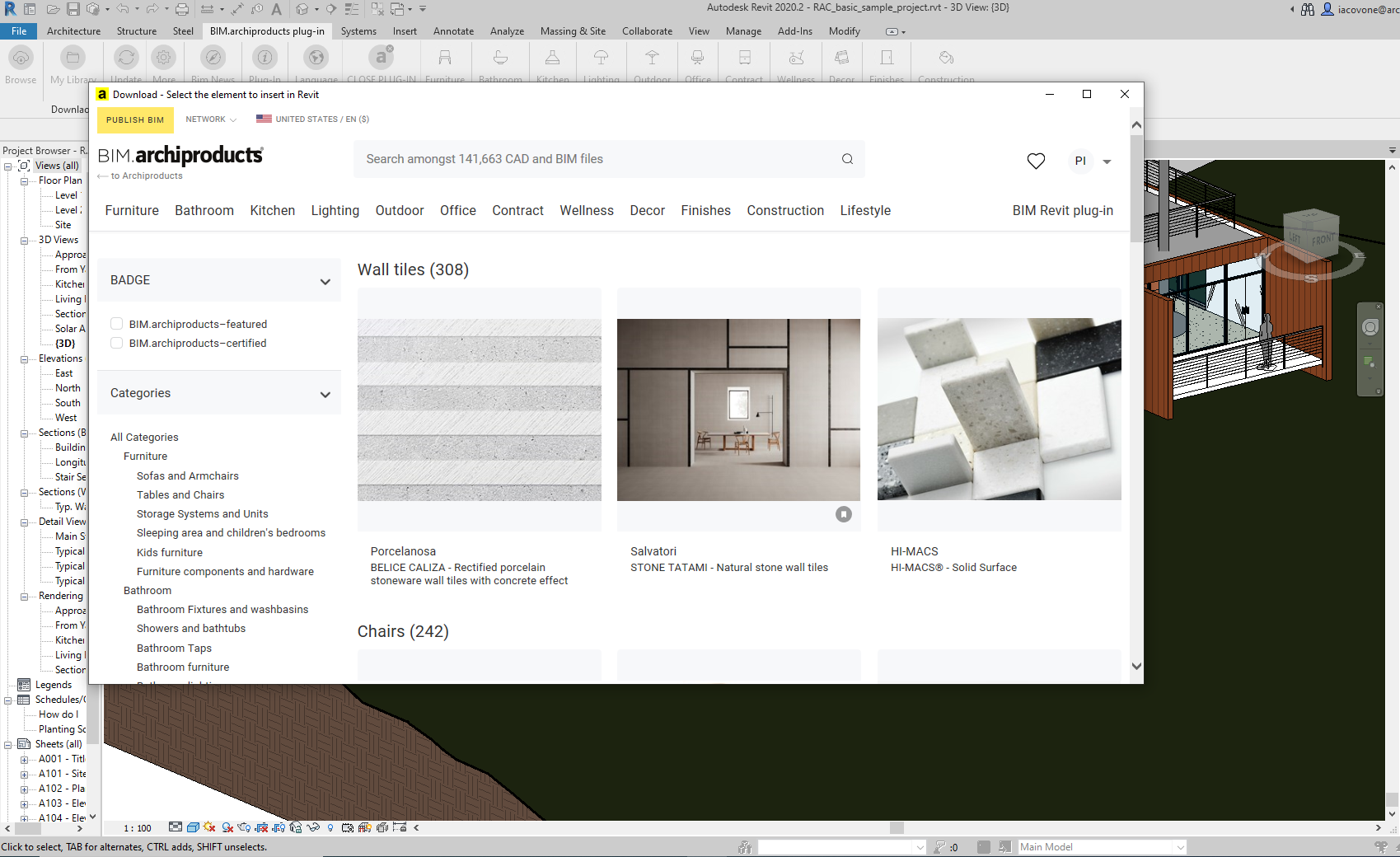 Revit Add-Ons: Free BIM.archiproducts plug-in