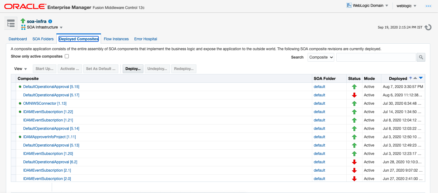 Oracle SOA Suite 12c - Export a composite from Enterprise Manager