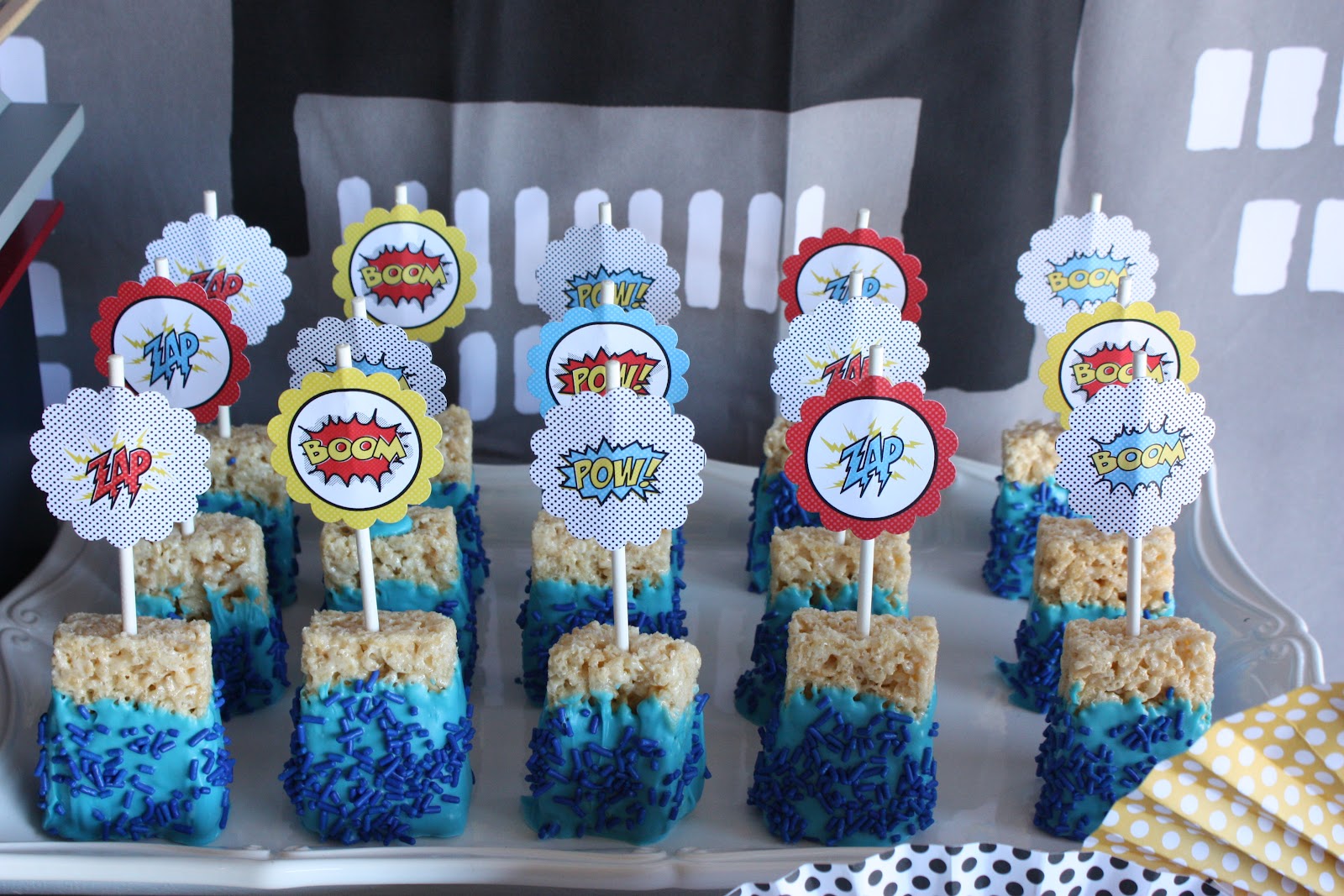 Buckets of Grace: Super Hero / Police Party Sweets Table