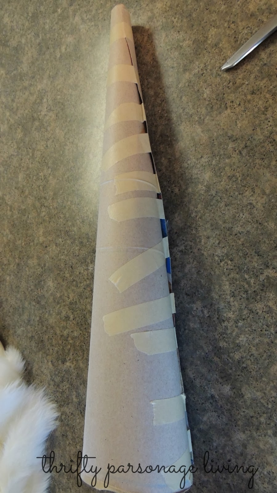 Thrifty Parsonage Living: DIY FAUX FUR CHRISTMAS PROJECTS ~ {Fur tree ...