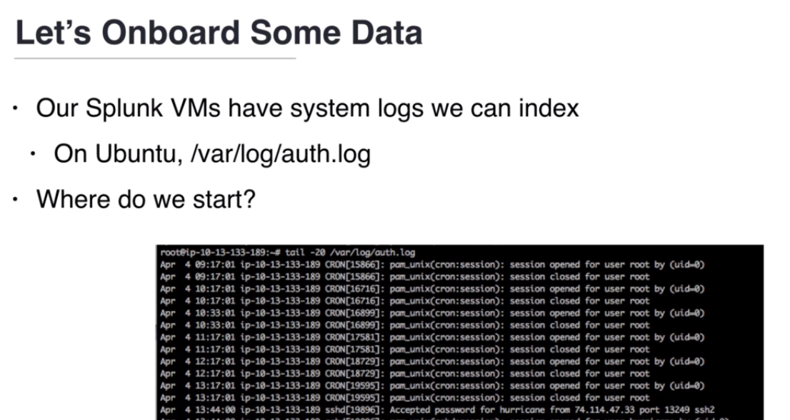 Data onboarding - Splunk