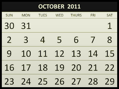 India 2012: Download October 2011 calendar free