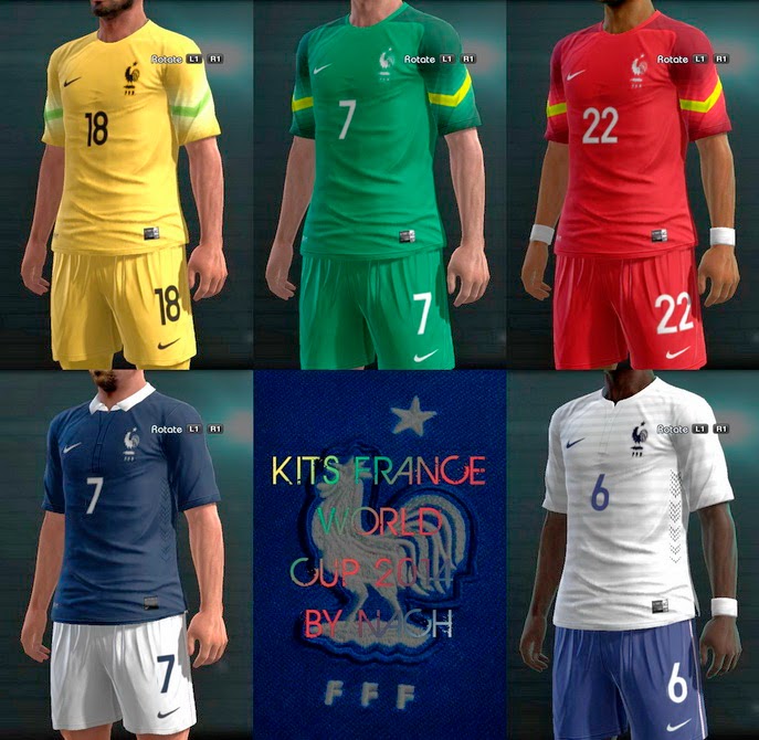 pes-modif: PES 2013 France World Cup 2014 GDB Kits by Nach