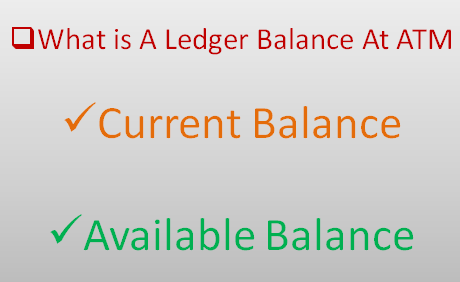 What Is A Ledger Balance At An ATM