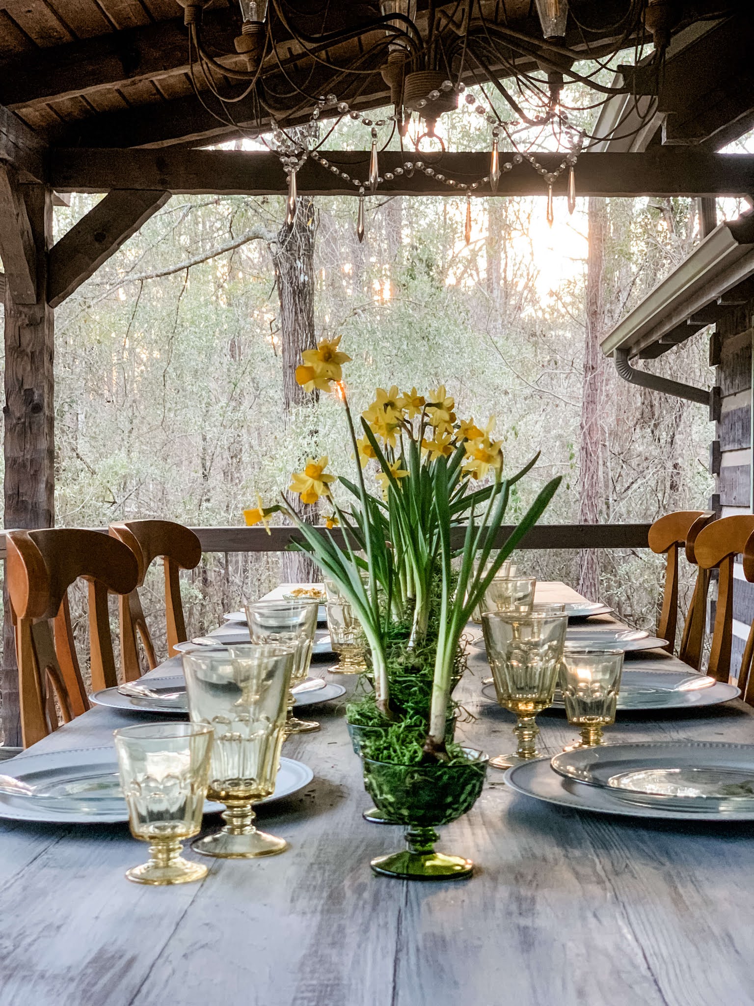 Yellow and Green Spring Tablescape | The Roots of Home
