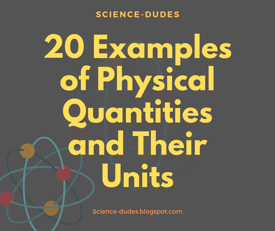 20 Physical Quantities With Their SI Units and CGS Units | Science Dudes 20 Physical Quantities With Their SI Units and CGS Units | Science Dudes