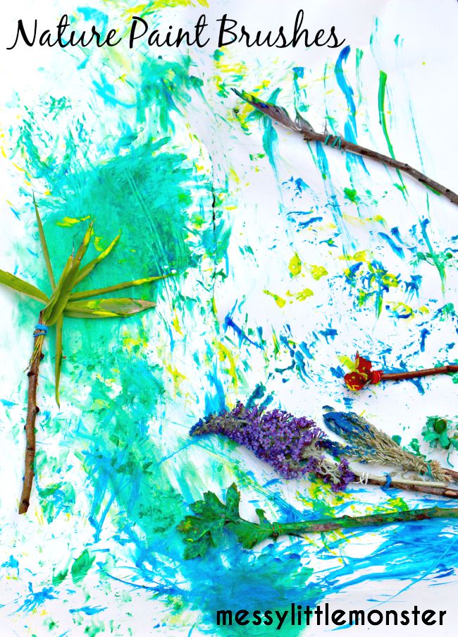 Make your own Nature Paint Brushes - Nature art painting for kids ...