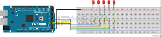 Cara Membuat Running LED dengan Arduino Mega 2560 | NPmedia