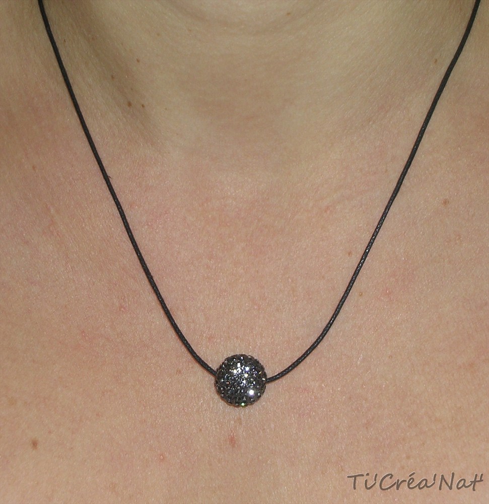 Ti'Créa'Nat': Collier strass black diamonds