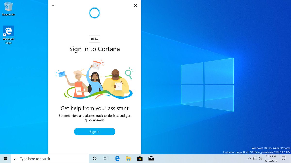 Microsoft migliora Cortana (e altro) in Windows 10 20H1