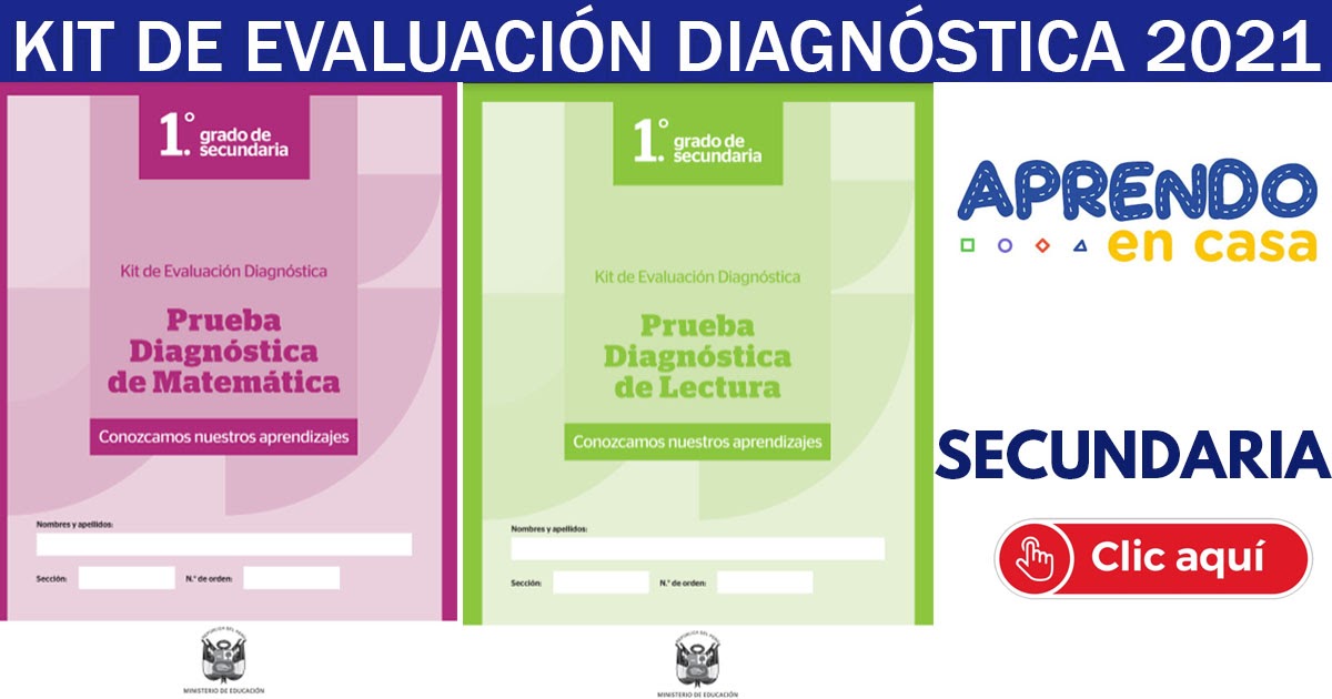 Kit de Evaluación Diagnóstica 2021 - Secundaria ~ EL RINCÓN DE LOS MAESTROS