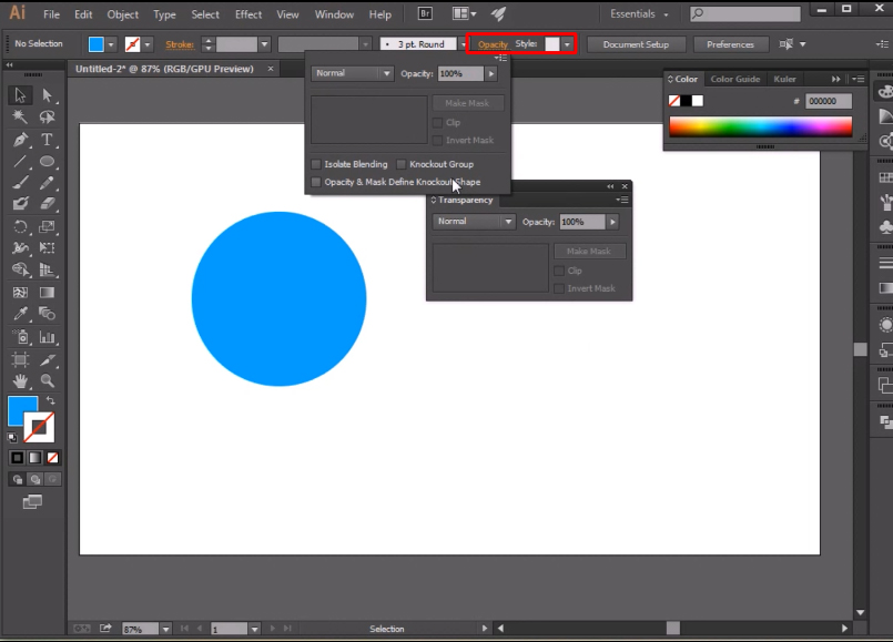 Adobe Illustrator | Beginner's Guide -Session 17 Opacity and Blending ...