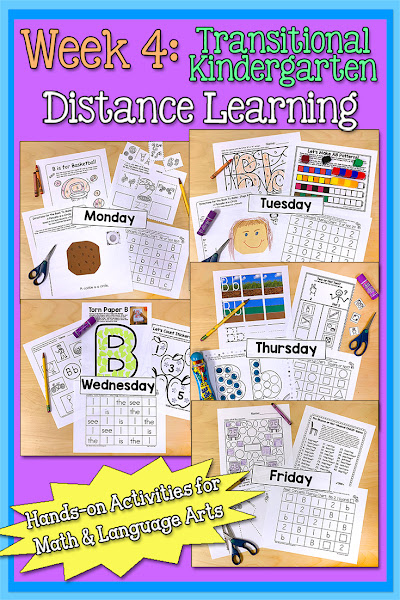 Transitional Kindergarten Distance Learning Packets - Fall Week 4! No ...