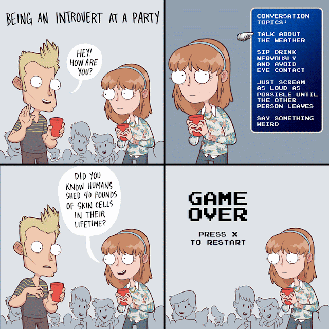 Being an Introvert at a Party - Introvert Memes