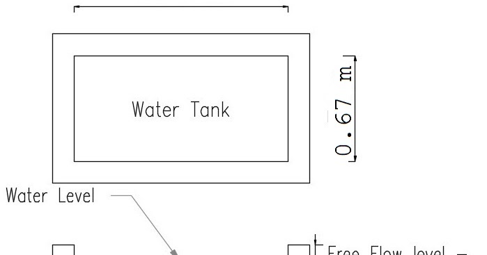 Calculation of rectangular size water tank & capacity.