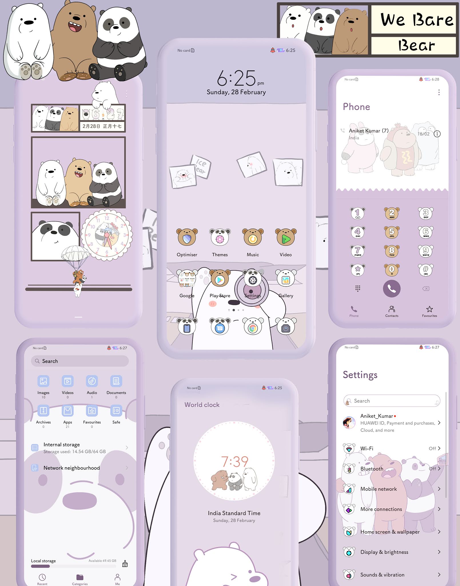 [EMUI THEME] We Bare Bear Premium EMUI Theme for EMUI 10/11