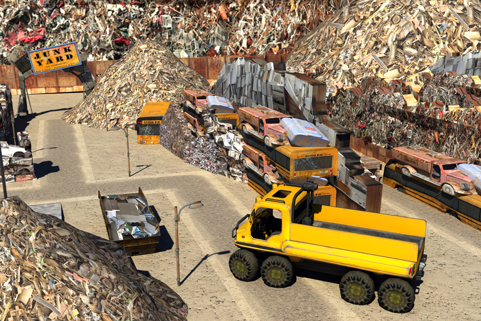 secure3D studios: Junk Yard Truck Driver Parking
