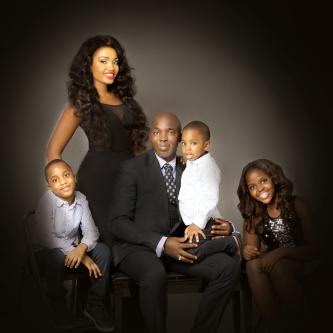 Photo: NFF chairman Amaju Pinnick shows off his beautiful family