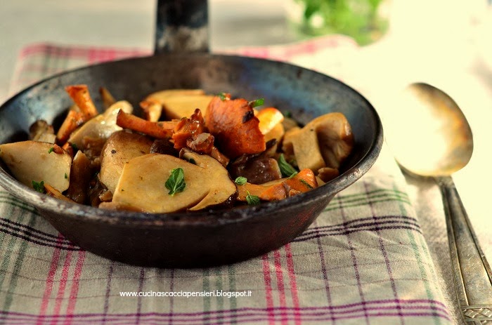 Funghi misti trifolati con Nepitella | Cucina Scacciapensieri