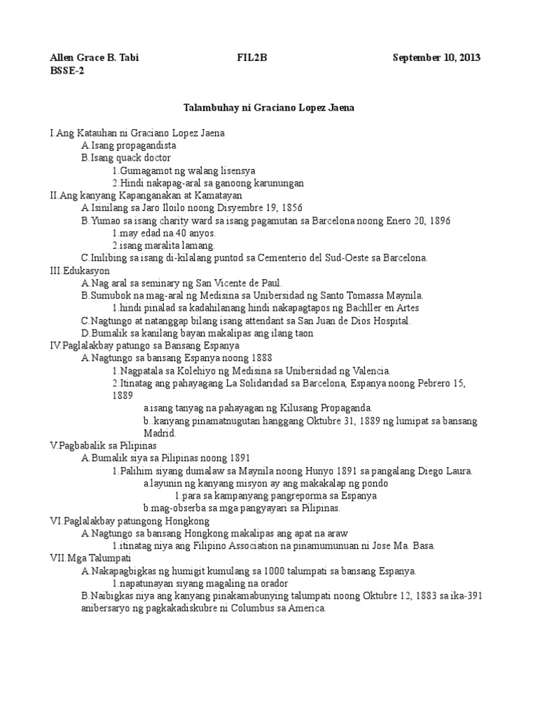 Talambuhay Halimbawa