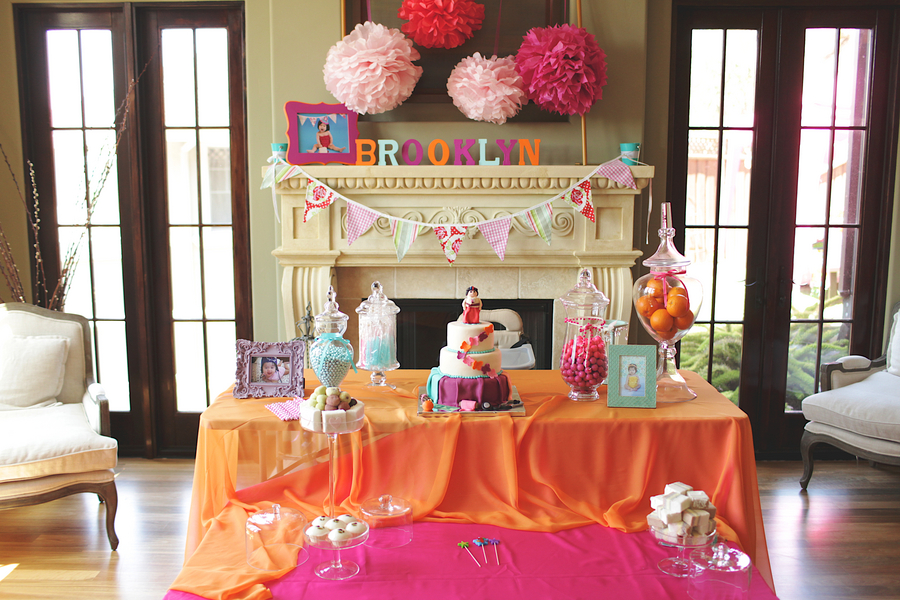 Home Confetti: Orange and Pink Birthday Celebration