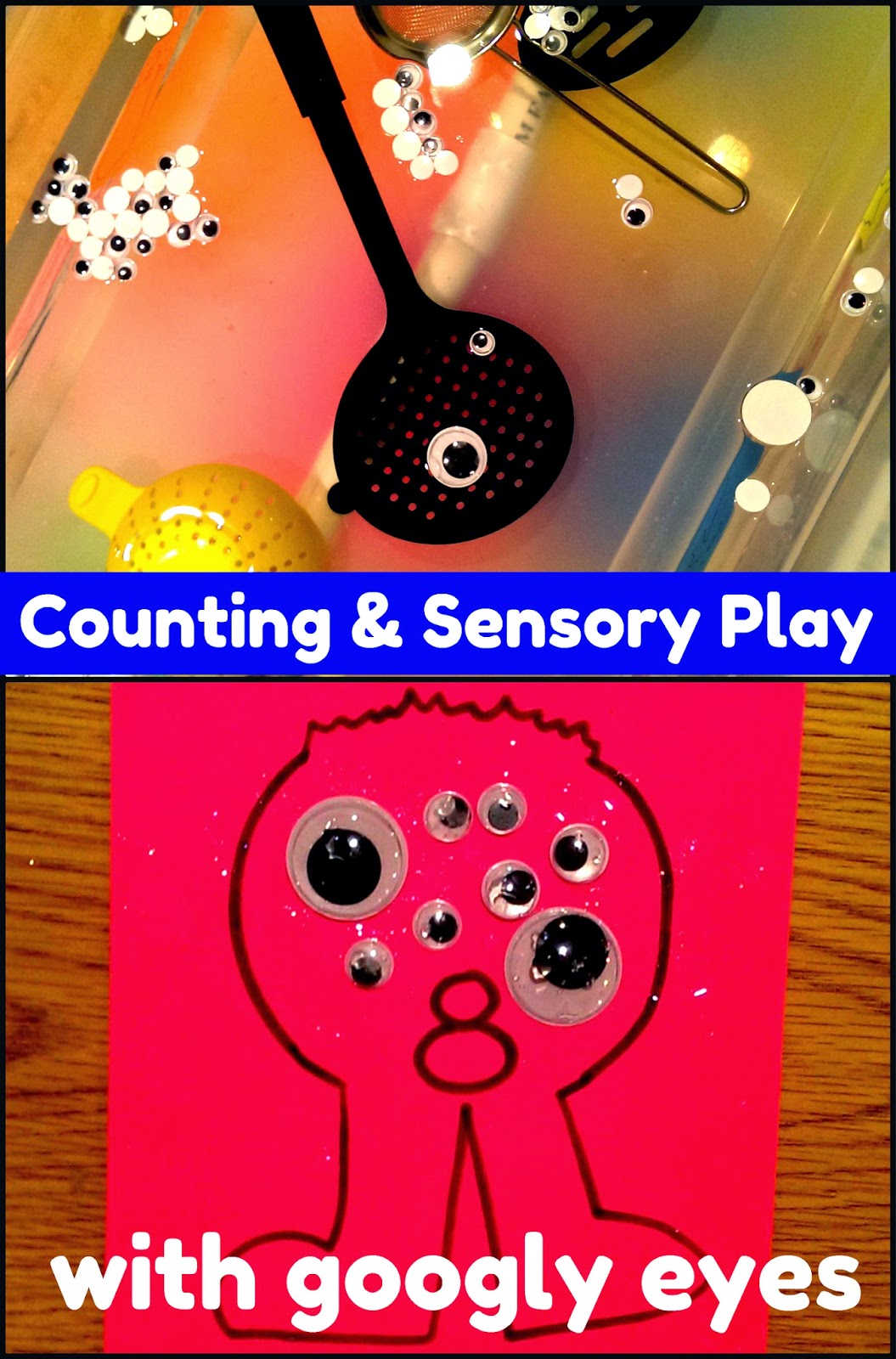 hands & heart learning: Googly-Eyed Monsters: Counting and Sensory Play