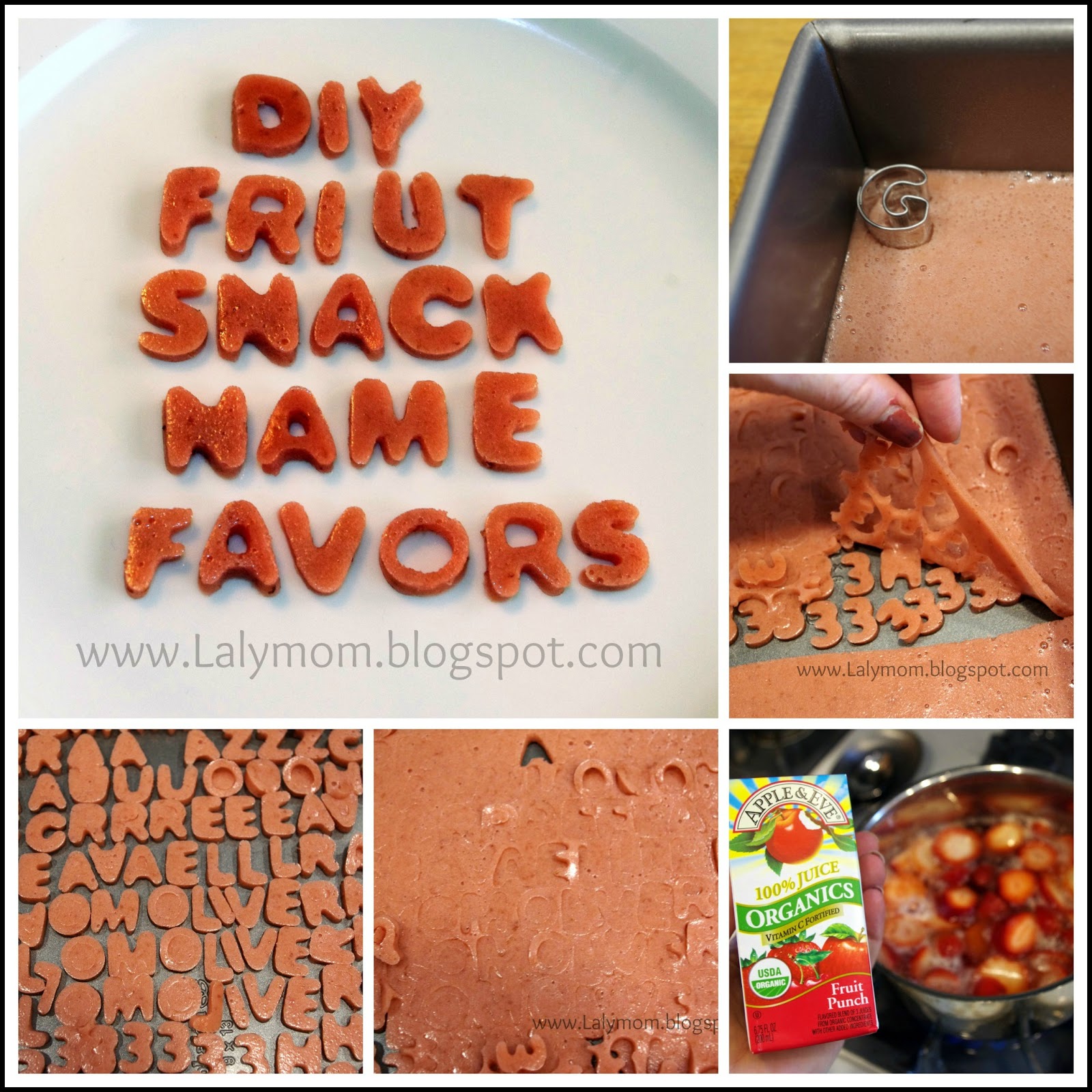 DIY Fruit Snack Name Party Favors - LalyMom