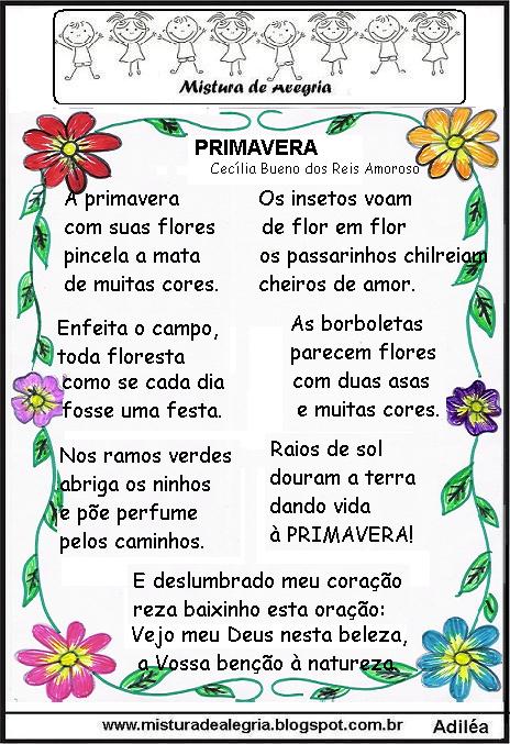 Poemas Y Rimas Infantiles De La Primavera Para Nios