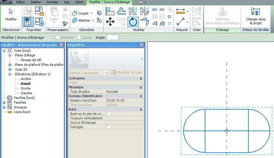 Revit-Mémo: REVIT 2011_LAMPE LINEAIRE