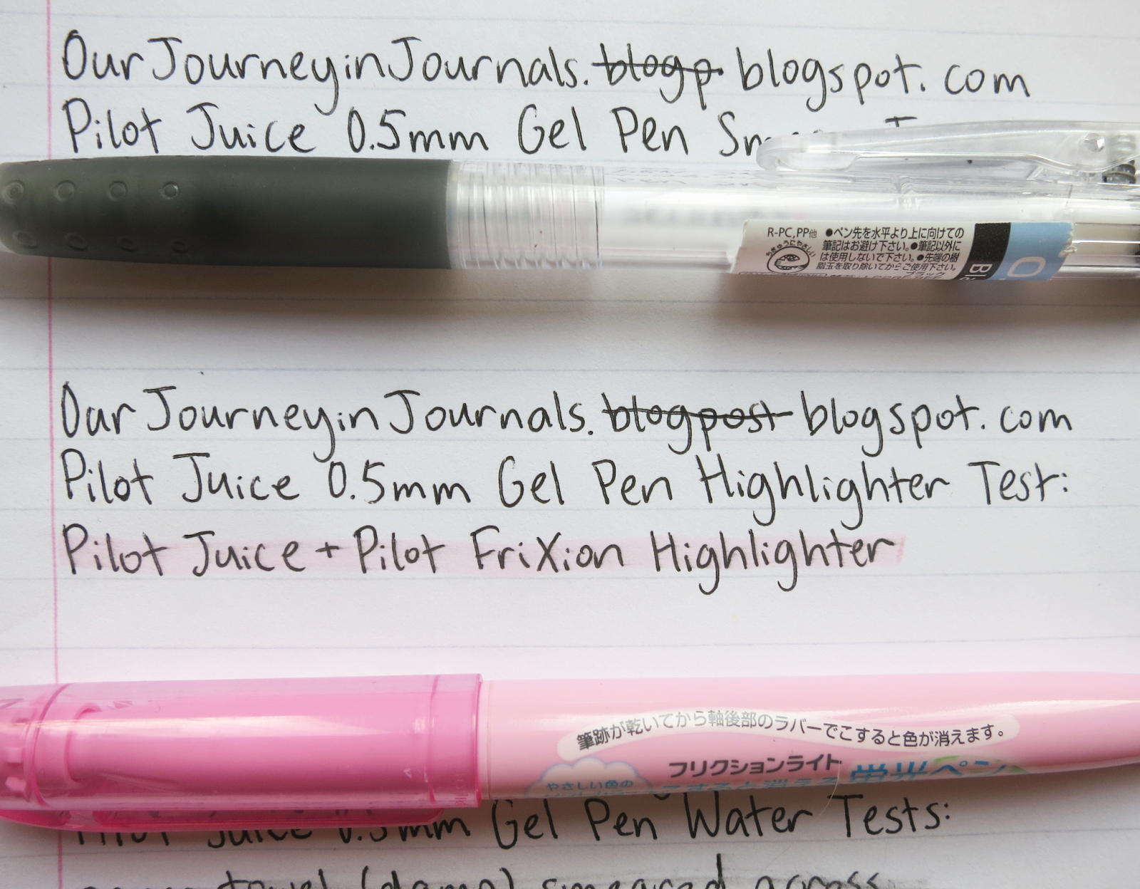 Our Journey in Journals: Pilot Juice 0.5 Gel Pen Review