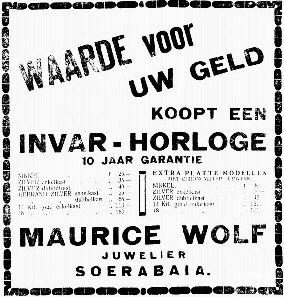 Old Vintage Gallery: Jam RA Junghans "Maurice Wolf - Semarang Soerabaia ...