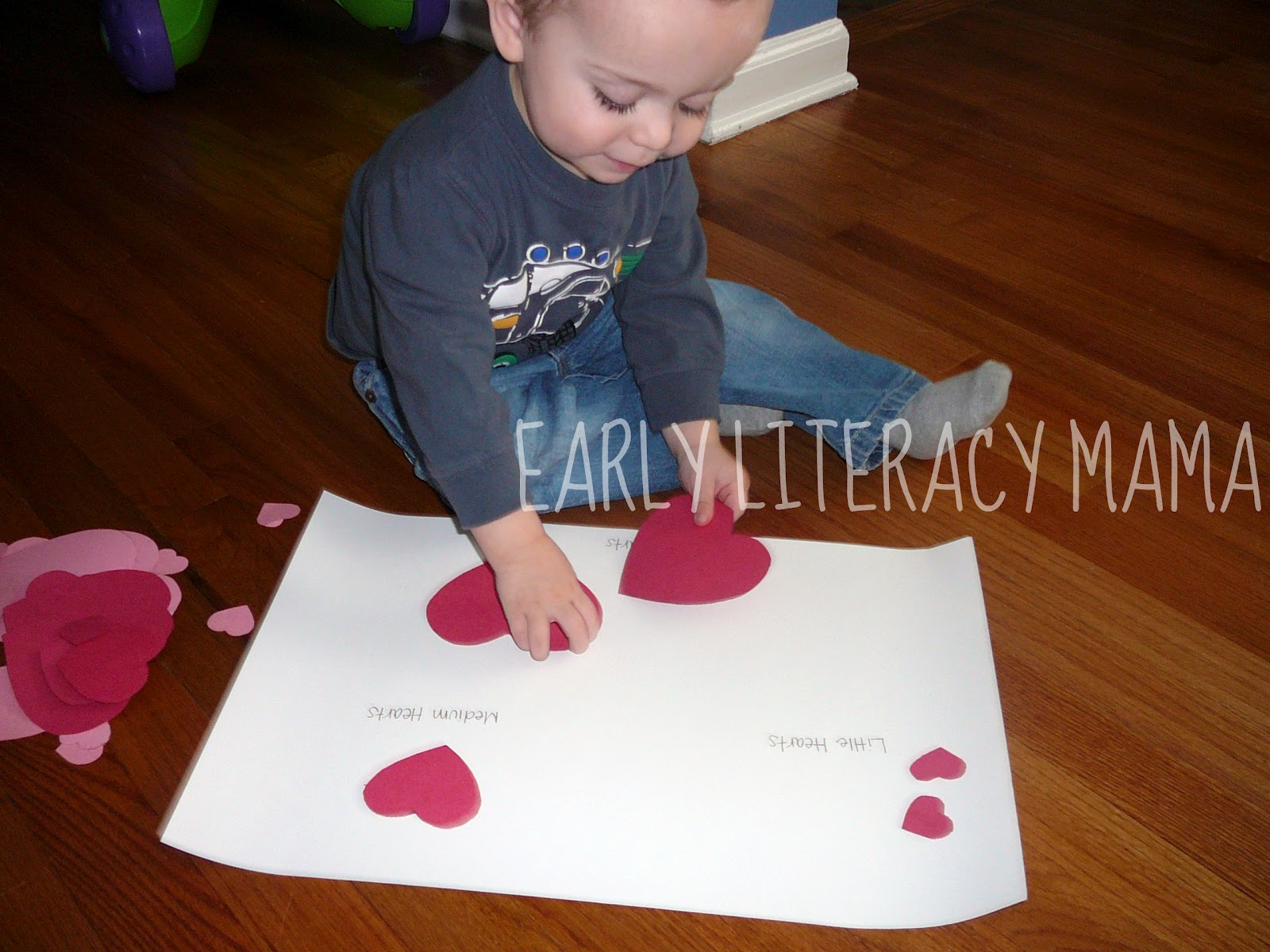 Early Literacy Mama: Valentine's Day Heart Sorting and Other Fun!