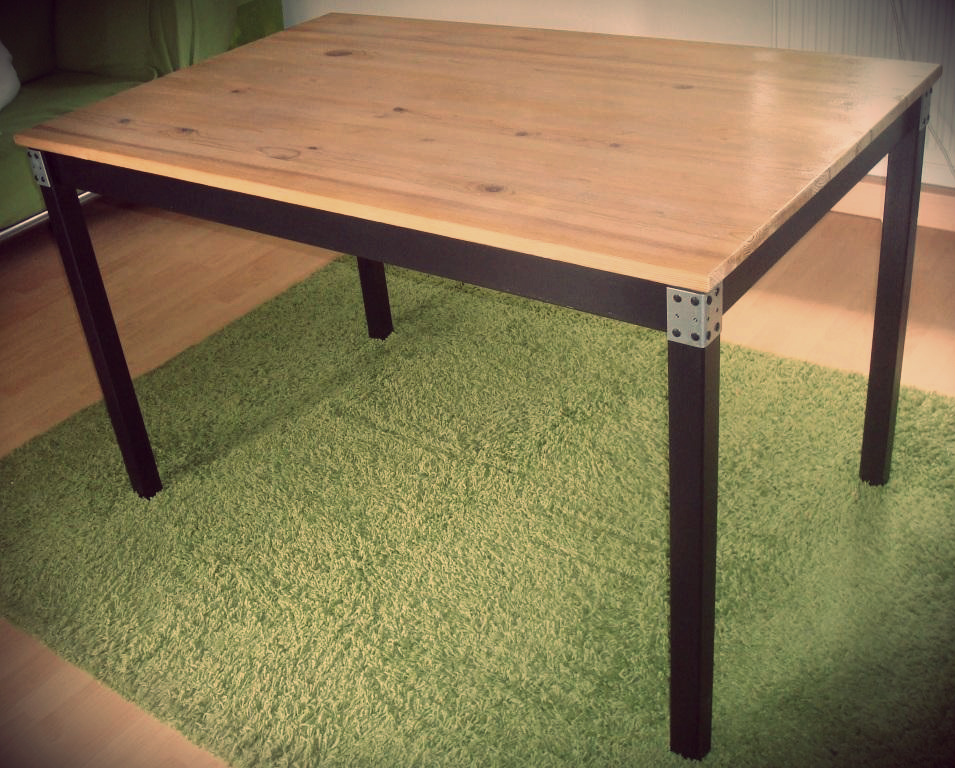 Architecture and a bit more: Industrial dining table made of a simple ...