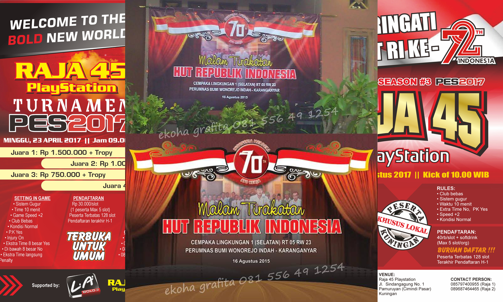 Desain + Cetak Poster, Baliho, Backdrop, X Banner - Grafita Video Blog