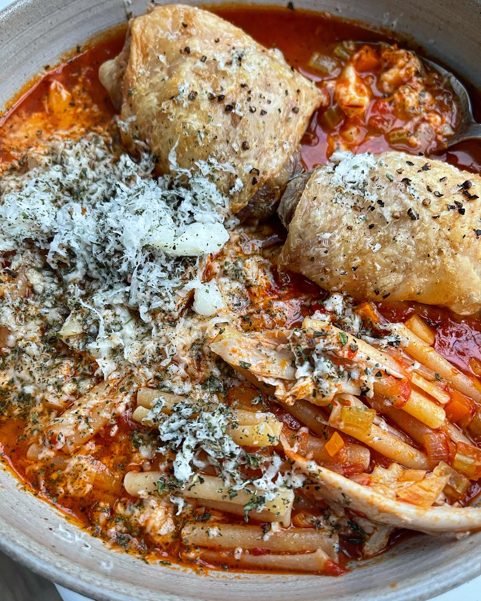Domatesli Sebzeli Magarına Bulli Çorbası: Cypriot-Style Chicken & Pasta ...