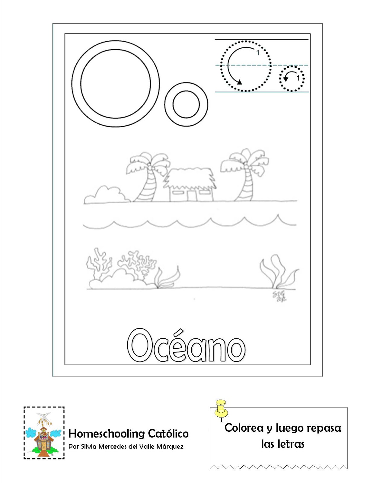 Material educativo para maestros: Actividades de apresto letra O