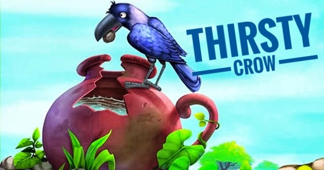 Thirsty crow moral story in English writing