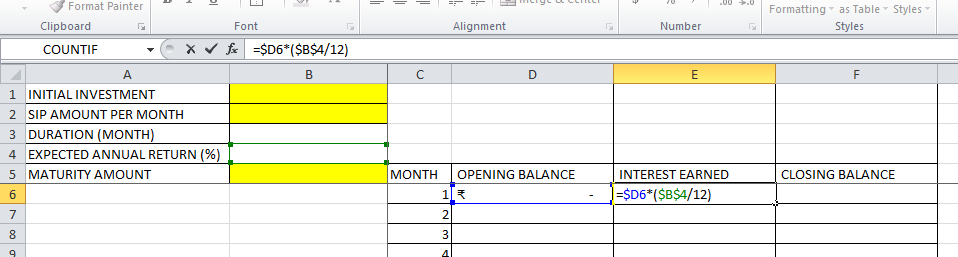 Lesson #13: Make a perfect SIP Planner in Excel - Excelabcd