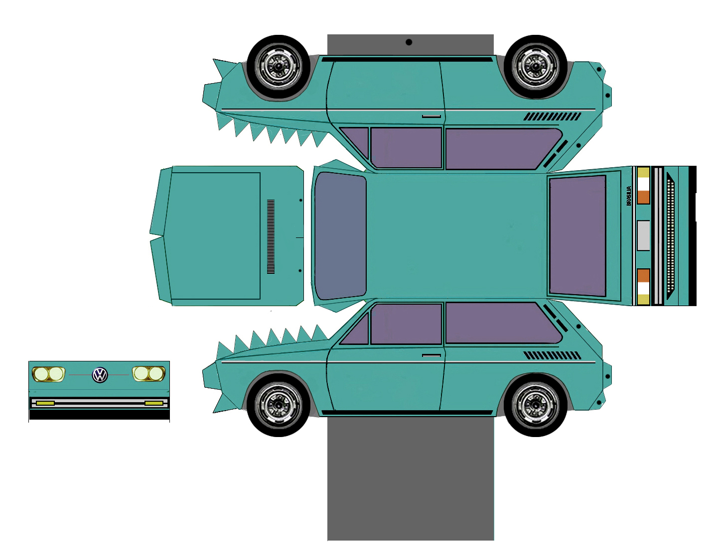 SP. Papel Modelismo: PaperCraft - Volkswagen Brasilia