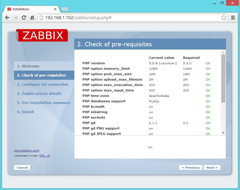 Equipo 2 Sistemas Operativos 5H: Instalar Zabbix En Linux Server