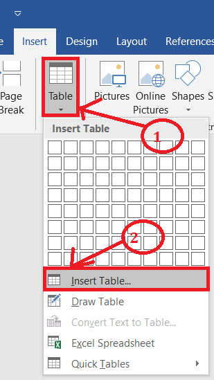 Your world in MS office: HOW TO INSERT TABLE IN MS WORD