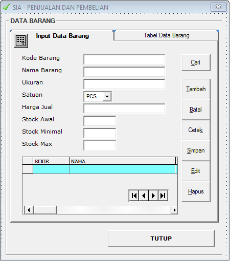 Membuat "Form Barang Aplikasi Inventory VB 6.0" - Pemrograman Visual ...