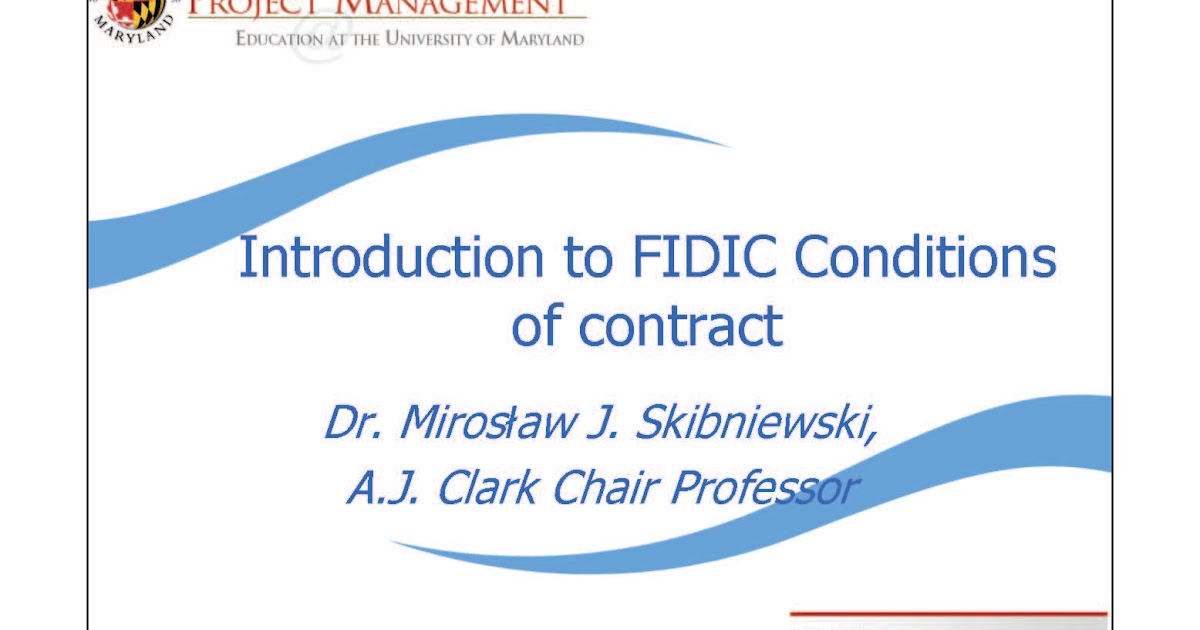 Introduction to FIDIC Conditions of contract - Software engineering